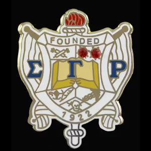 Sigma Gamma Rho 1″Shield Pin With Stones – Christian Creations CC